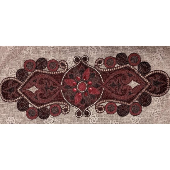 Pier 1 | Dining | Pier Nwt Deep Red Beaded Christmas Or Other Table ...